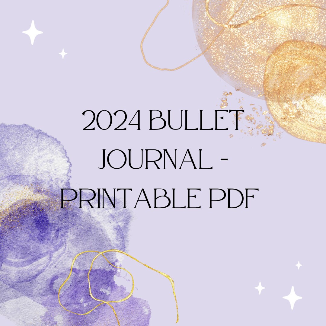 2024 Bullet Journal Printable PDF - Etsy