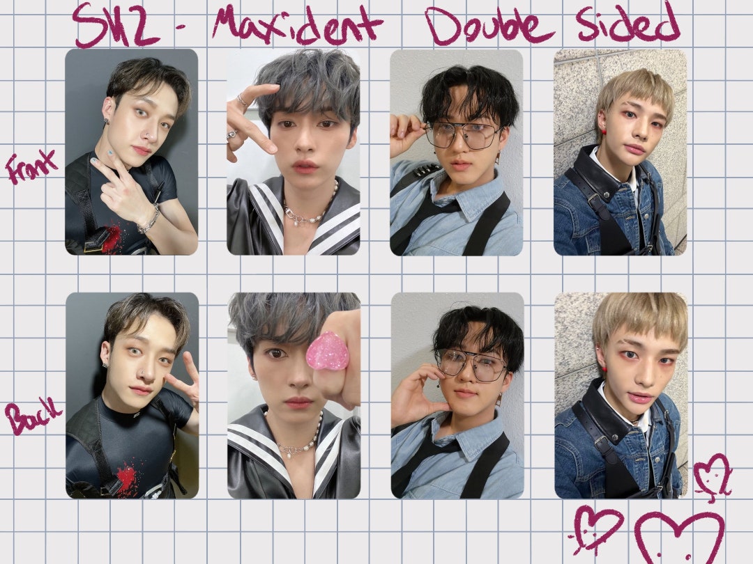 Stray Kids Maxident Double Sided Photocards - Etsy