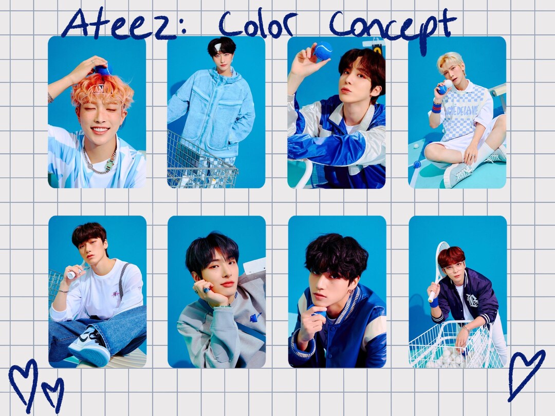 ATEEZ Color Concept Capri Photocards - Etsy