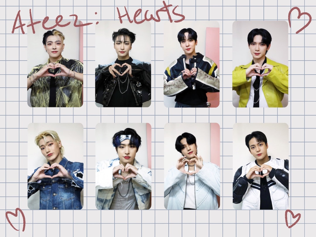 ATEEZ Hand Hearts Photocards - Etsy