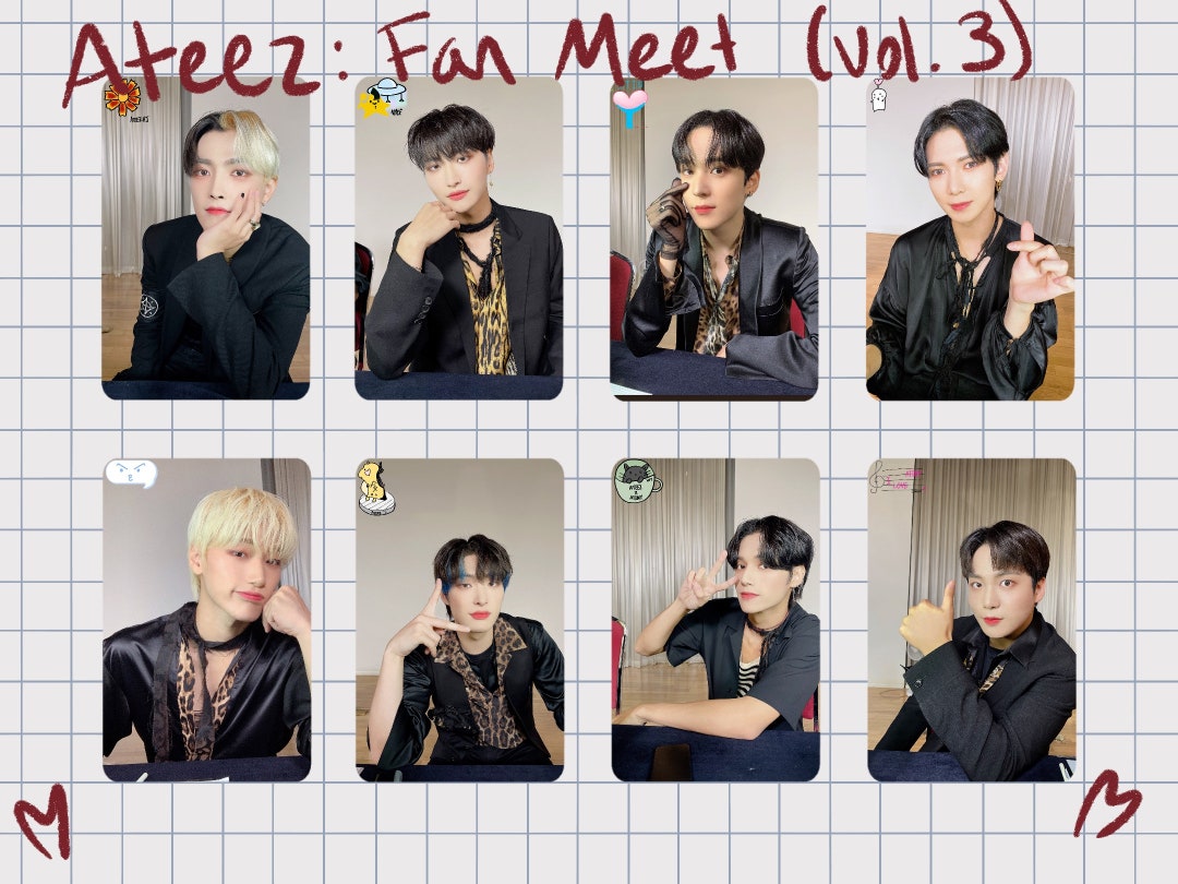 ATEEZ Fan Meet Photocards vol. 3 - Etsy
