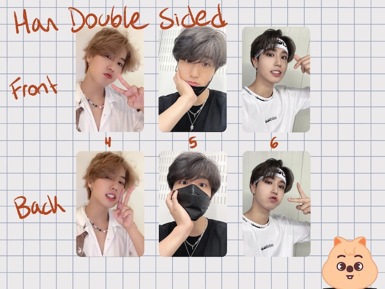 Stray Kids Han Double Sided Photocards - Etsy
