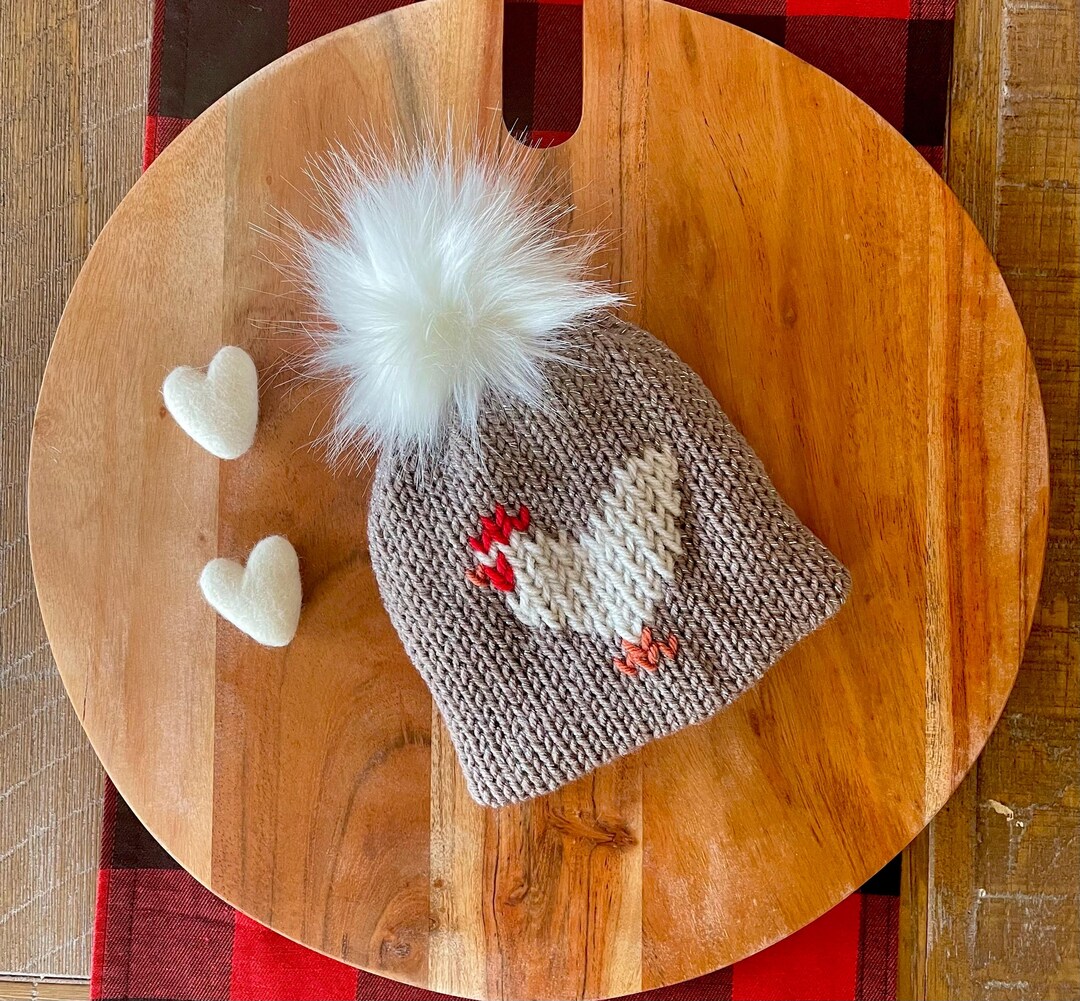 Chicken Beanie / Baby Beanie /toddler Beanie /farm Animal Beanie / Baby ...