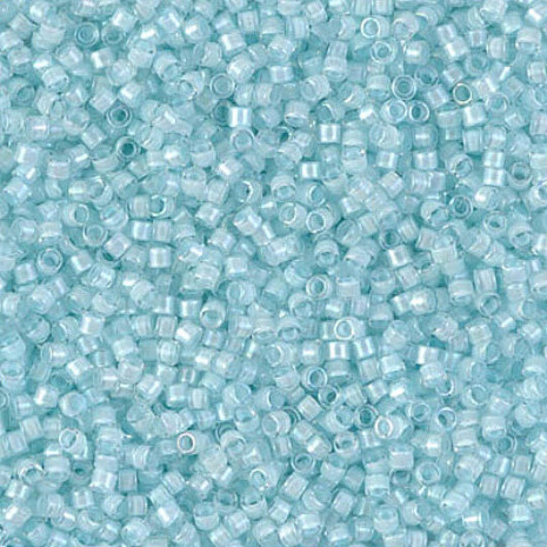 Miyuki 11/0 Delica -- DB-0078 Lined Aqua Mist AB: 5 Gram Package - Etsy