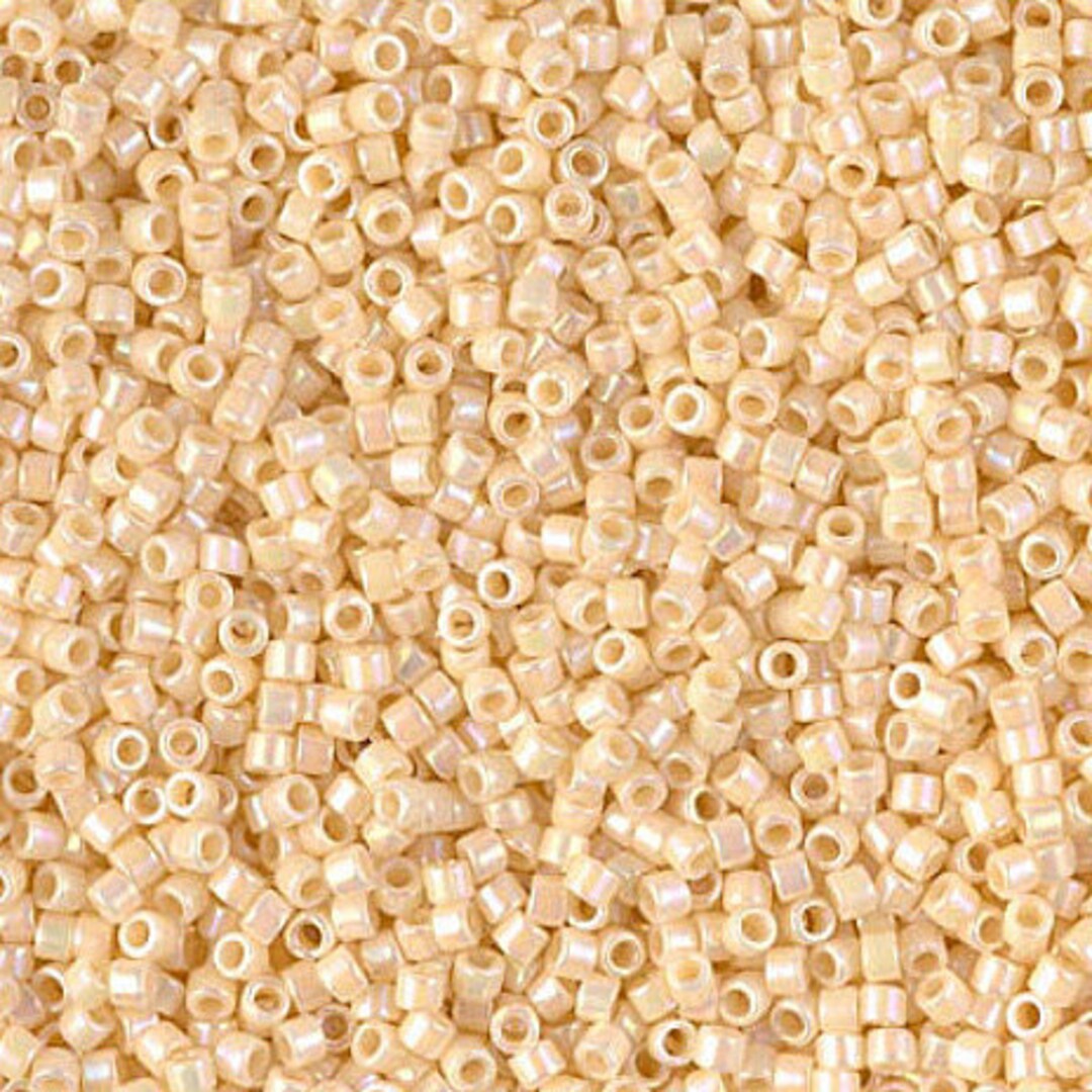 Miyuki 11/0 Delica DB-157 Opaque Cream AB: 5 Gram Package - Etsy