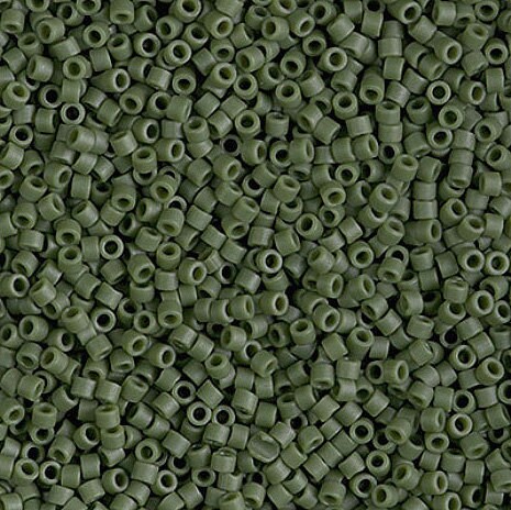 Miyuki 11/0 Delica DB-2291 Frost-glazed Dark Green: 5 Gram Package - Etsy