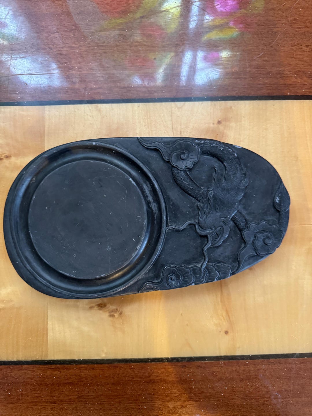 Qianlong Antique Chinese Inkwell Stone With Dragon Figure - Etsy