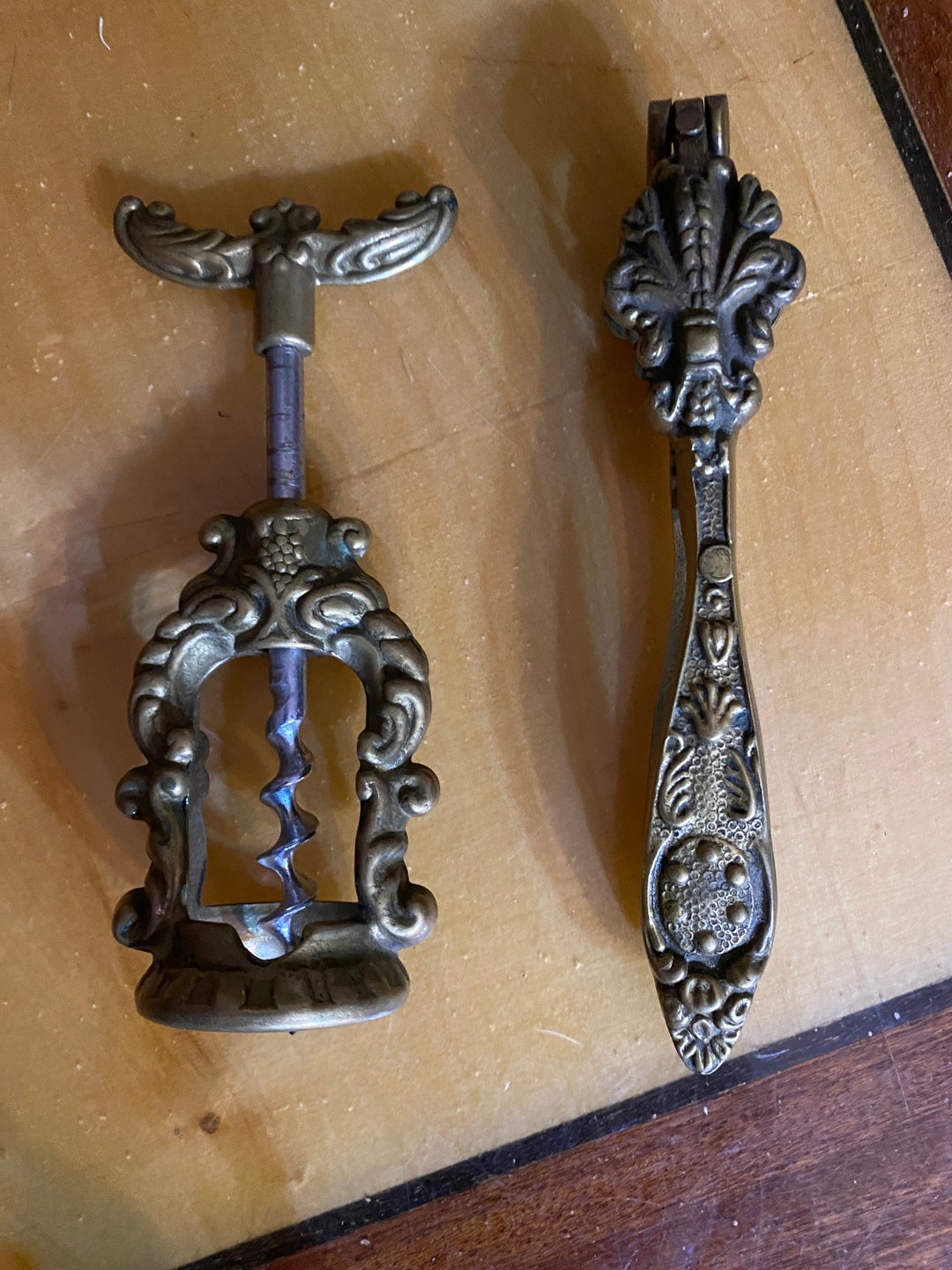 Antique French Bronze Nutcracker and Corkscrew - Etsy