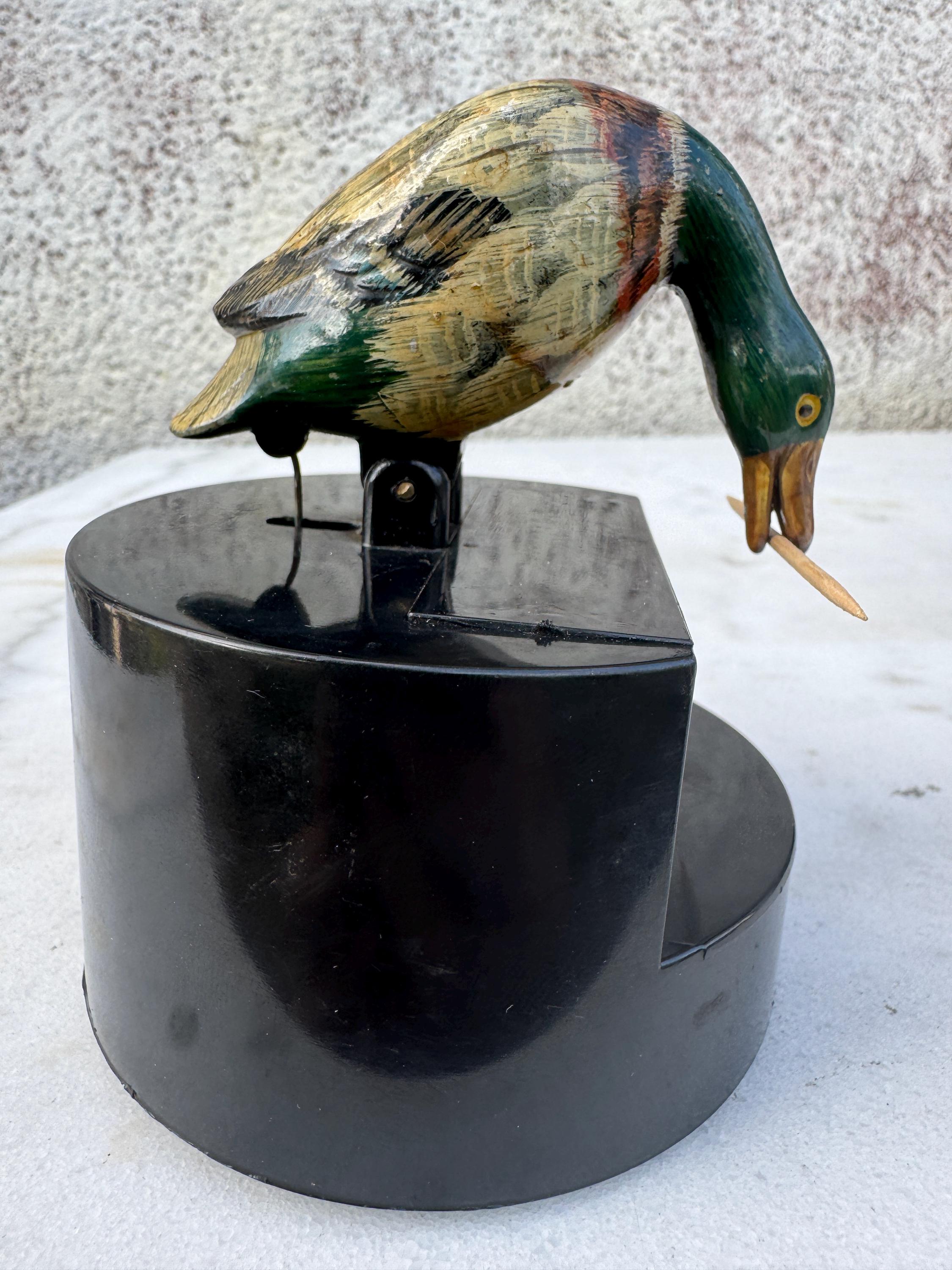 Vintage Duck Toothpick Dispenser - Mechanical Toothpick Holder - Retro ...