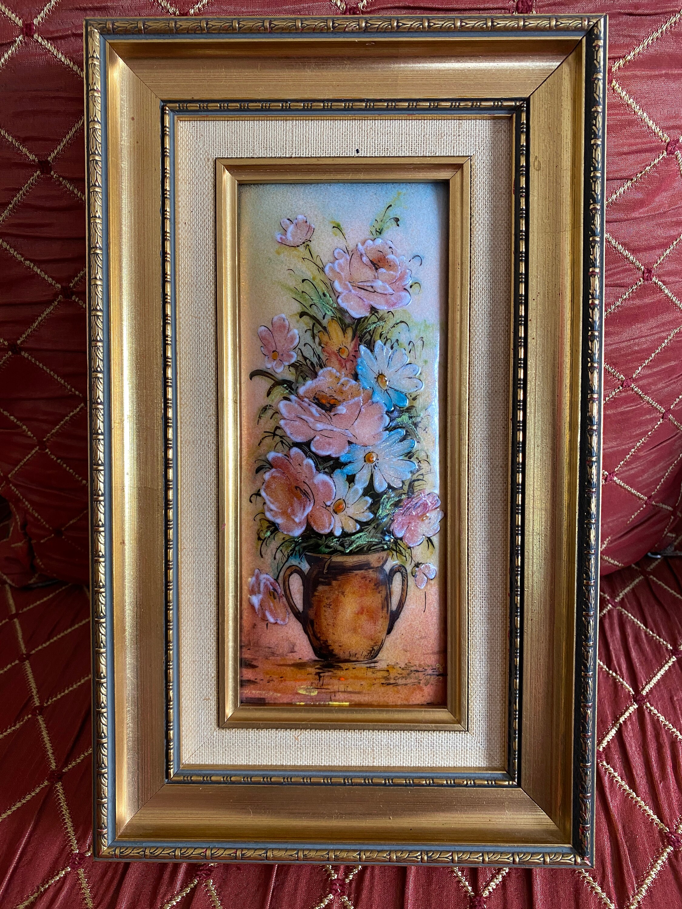 Collectible Rare Enamel Painting, Hand Painted, Signed, Limoges 19x32 ...