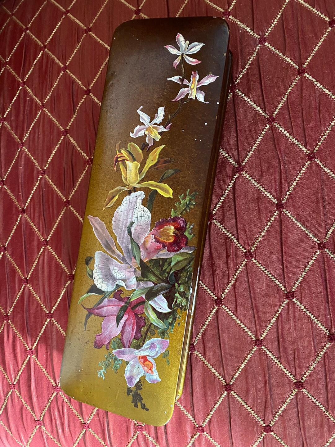 Antique 19th Century Napoleon Cardboard Box Hand Painted 30.6x9.5 Cm - Etsy