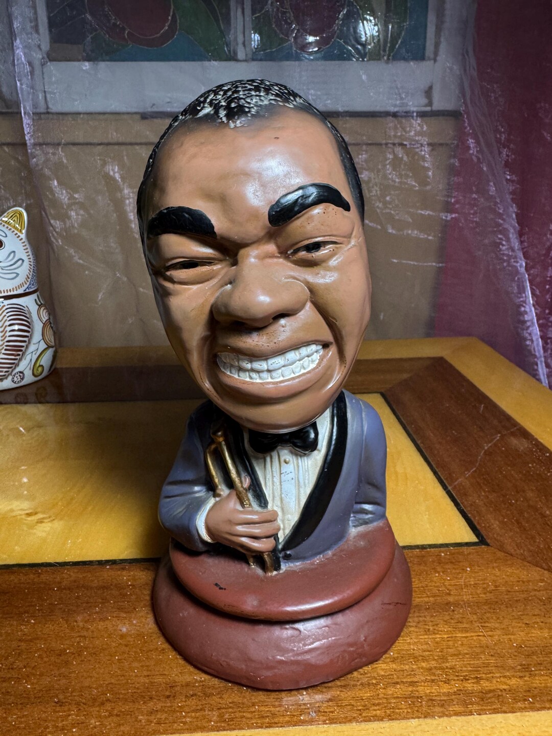 Rare Vintage Large Bust Louis Armstrong Ceramic - Etsy
