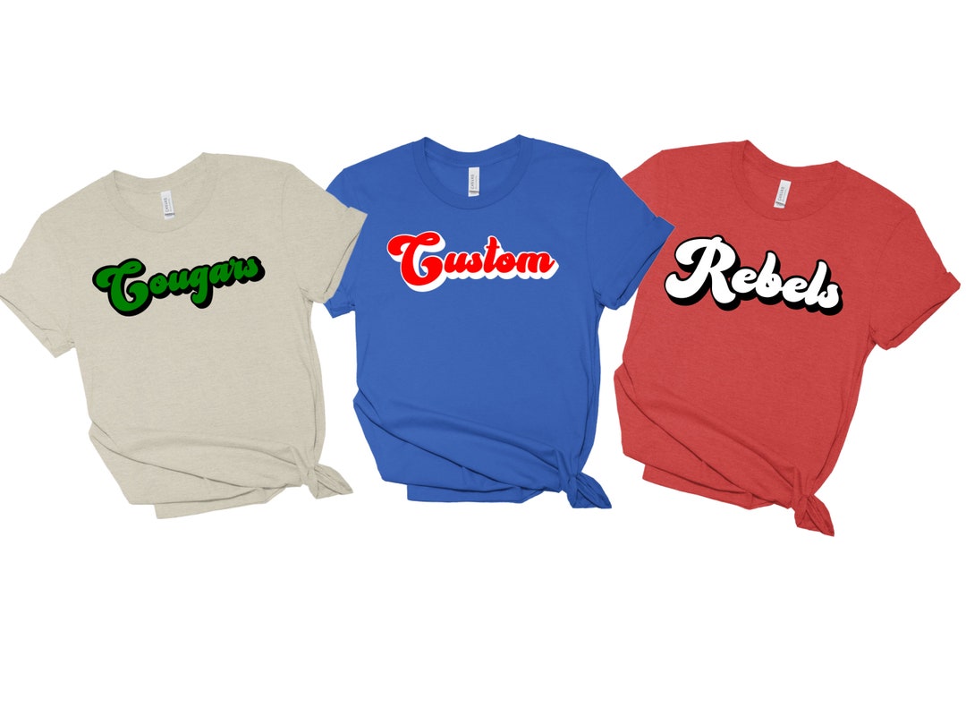Custom School Pride Shirt, Custom School Spirit Tshirt, Custom Mascot ...