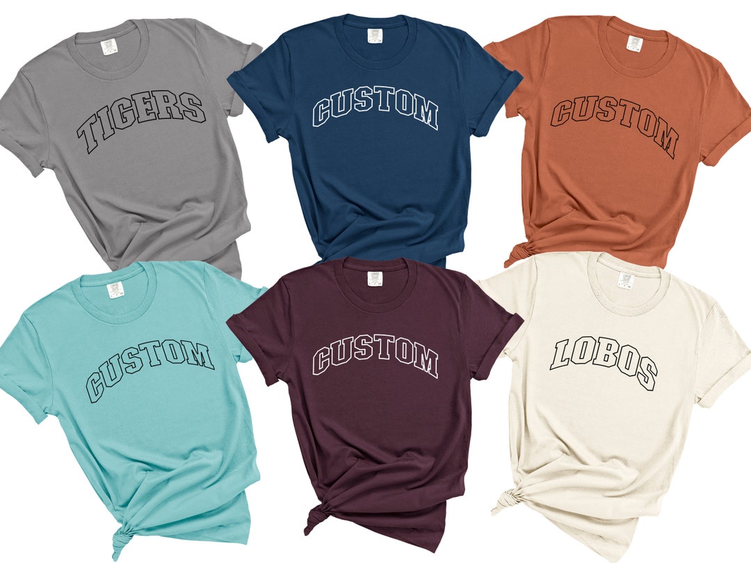 Custom School Pride Shirt, Custom Comfort Colors Shirt, Custom Mascot ...
