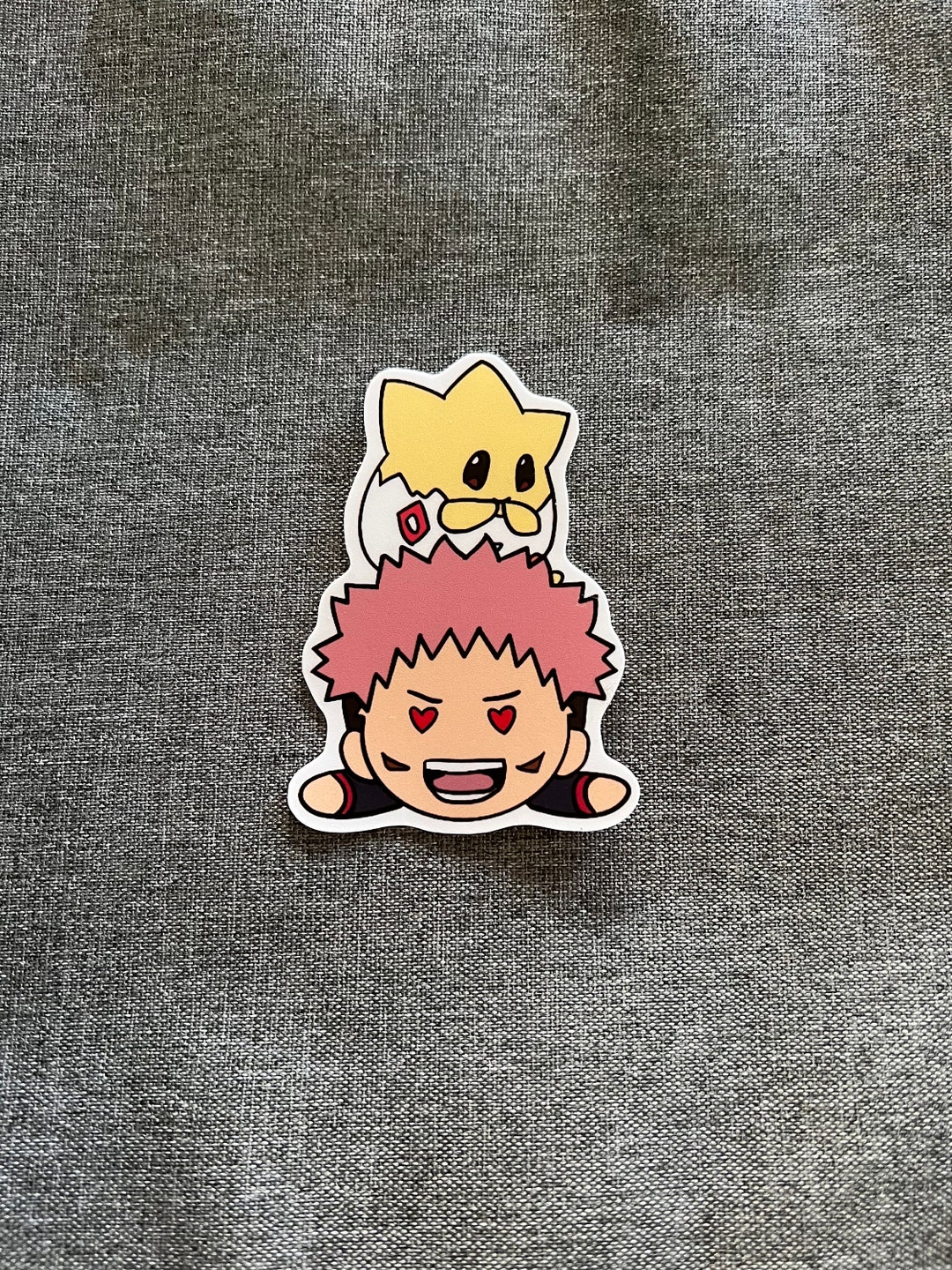 Yuji With Togepi Vinyl Matte Sticker Jujistu Kaisen X Pokemon Anime ...