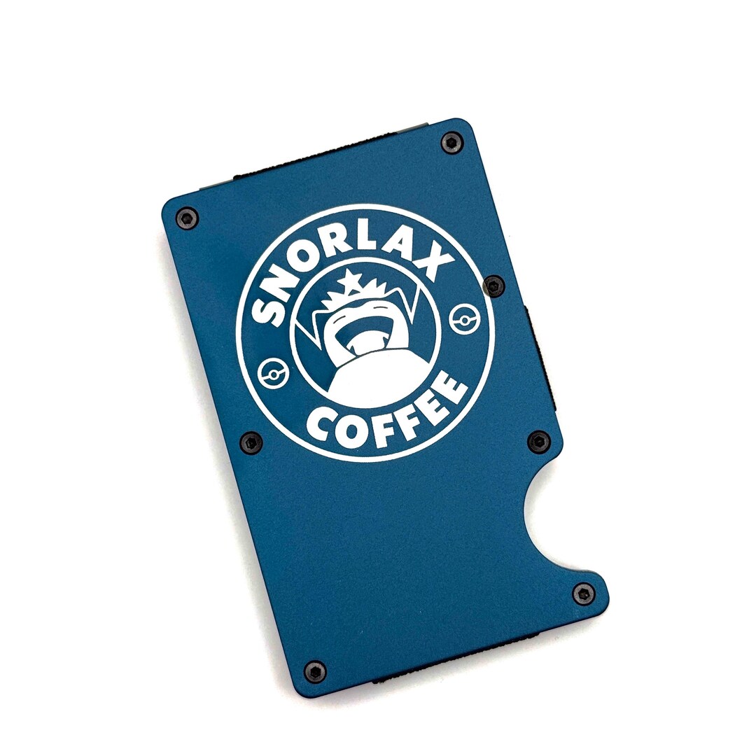 Snorlax Coffee Minimalist Engraved Olive Green Wallet Men's Wallet ...