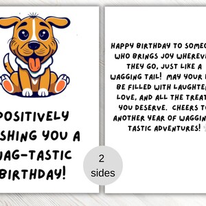 Printable Dog Birthday Card | Dog Lover Card| Instant Digital Download ...