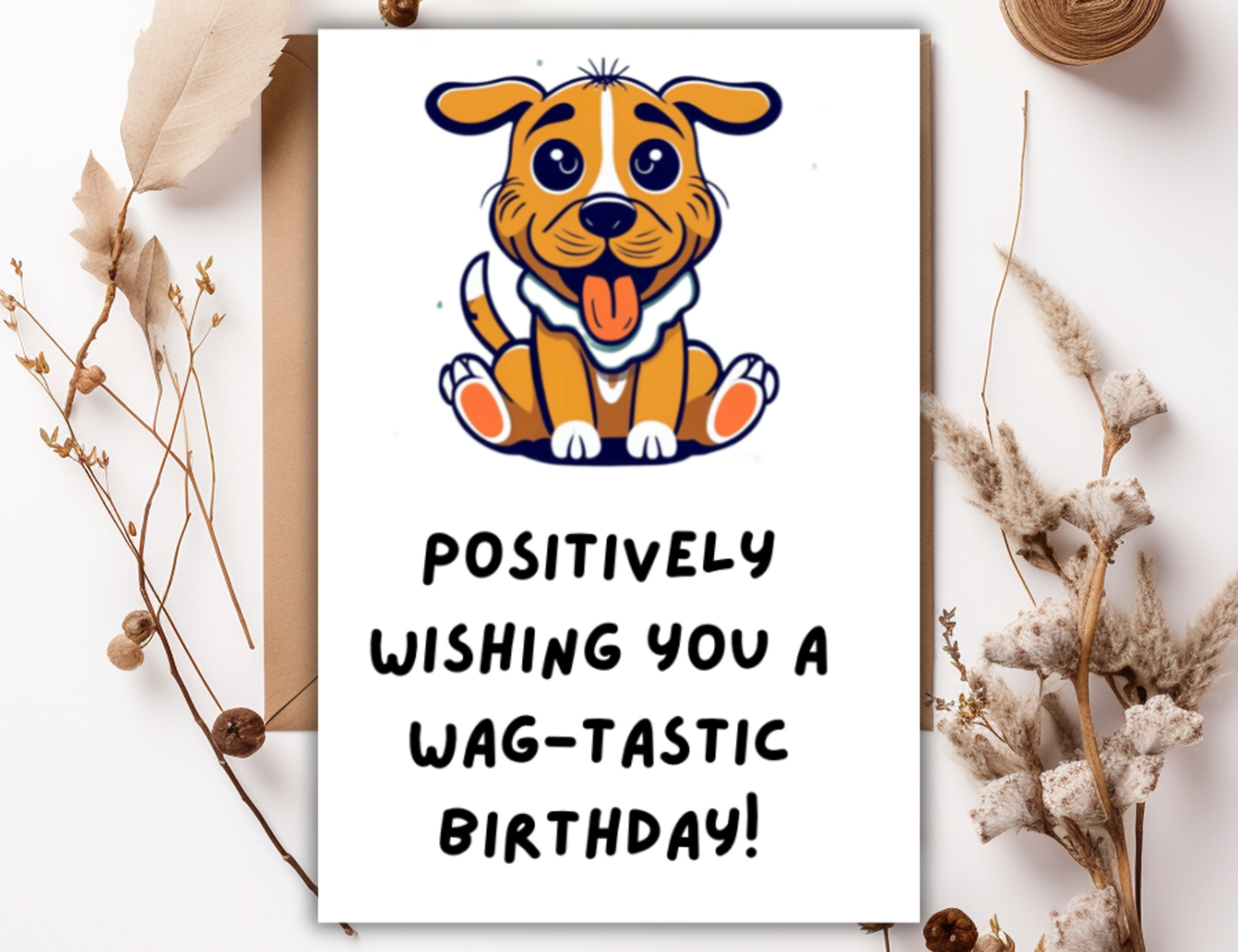 Printable Dog Birthday Card Dog Lover Card Instant Digital Download ...