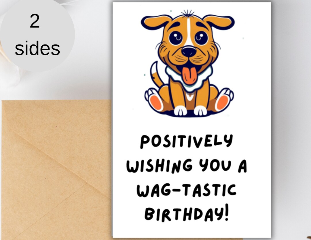 Printable Dog Birthday Card | Dog Lover Card| Instant Digital Download ...