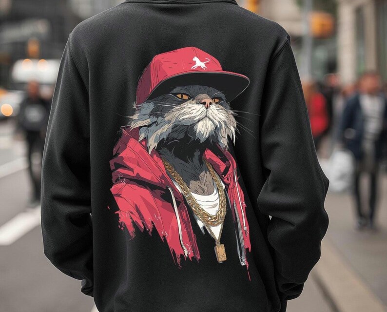 Hip Hop Cat SVG, Rapper Cat PNG, Urban Clipart - Etsy