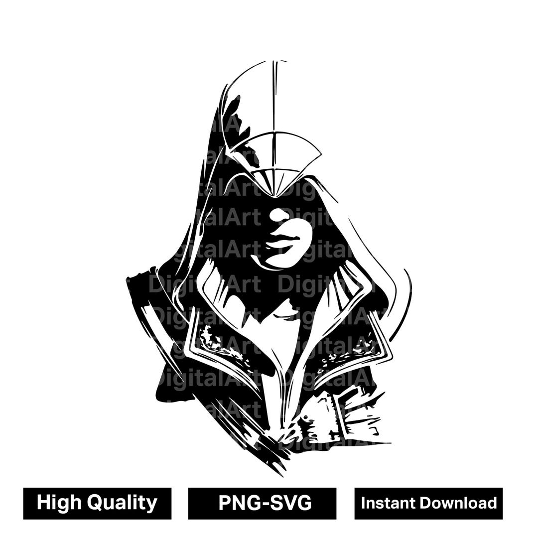 Assassin's Creed SVG, Hooded Warrior SVG PNG - Etsy
