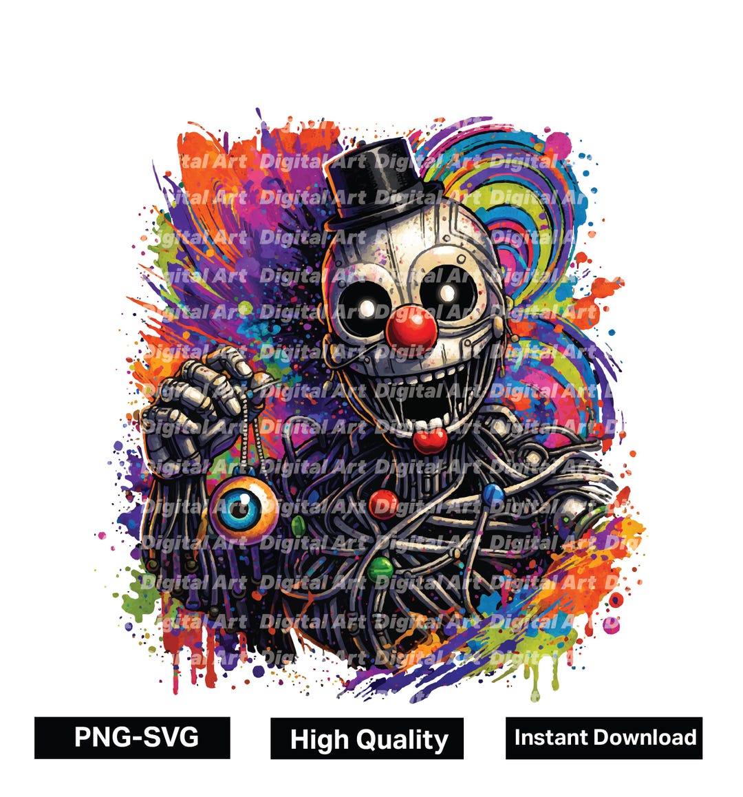 Creepy Animatronic Puppet Art | Horror Game PNG SVG (digital Download ...