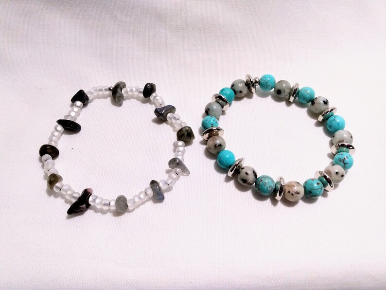 Handmade 2 Piece Beaded Bracelet - Etsy