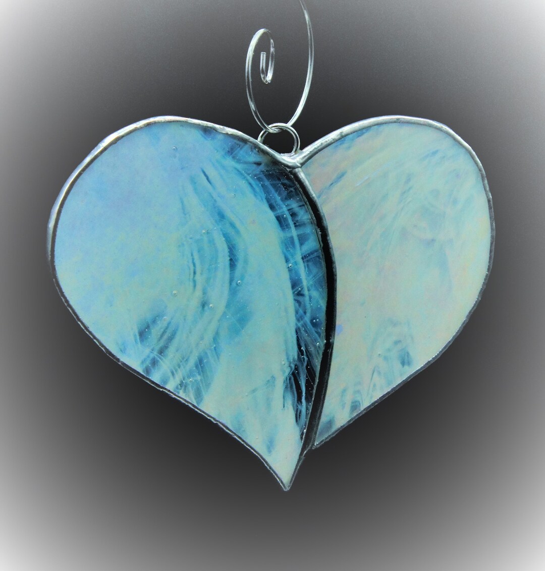 Iridized White Wispy Heart - Etsy
