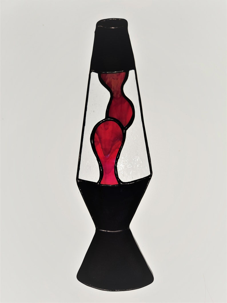 Lava Lamp Black With Red lava. - Etsy