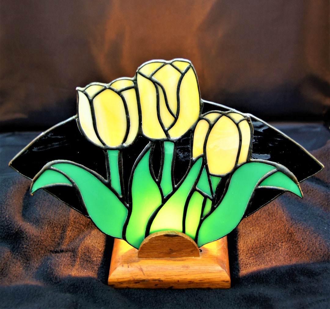 SOLD - Yellow Tulips Fan Lamp - Special Order Only - Etsy