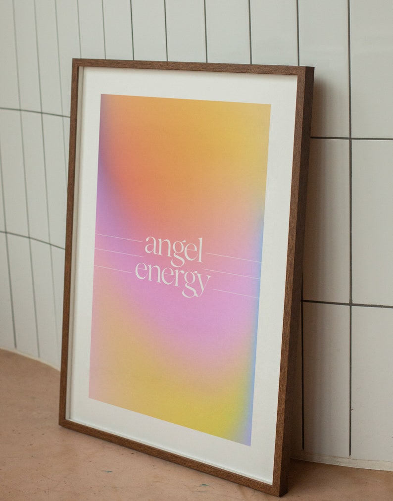 Angel Energy Print / Angel Energy Poster / Angel Energy Wall Art ...