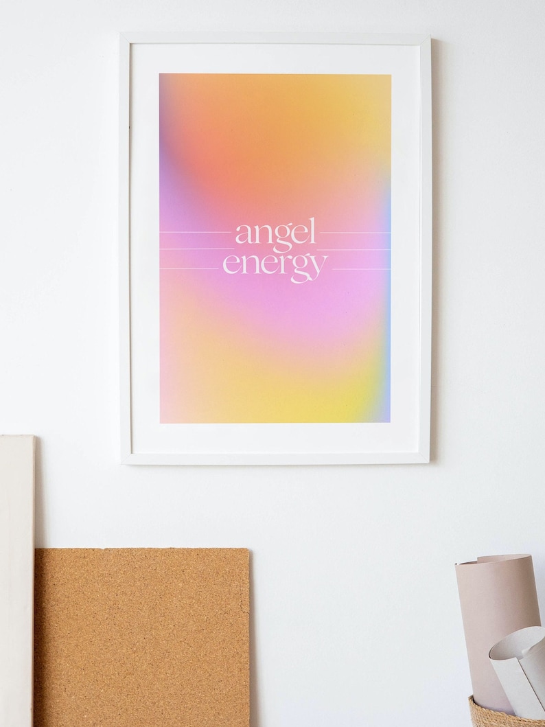 Angel Energy Print / Angel Energy Poster / Angel Energy Wall Art ...