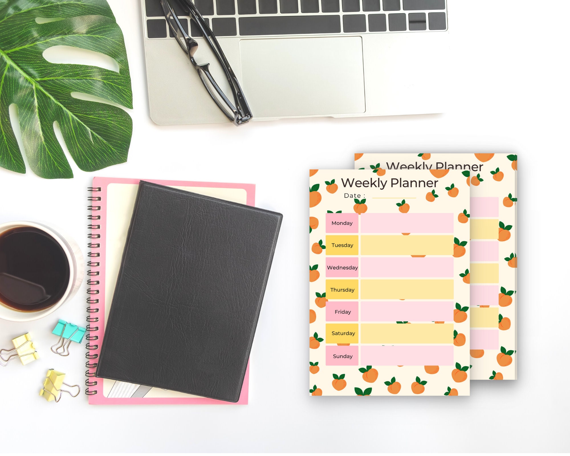 Peach Planner Bundle / Daily Planner / Weekly Planner / To-do List ...