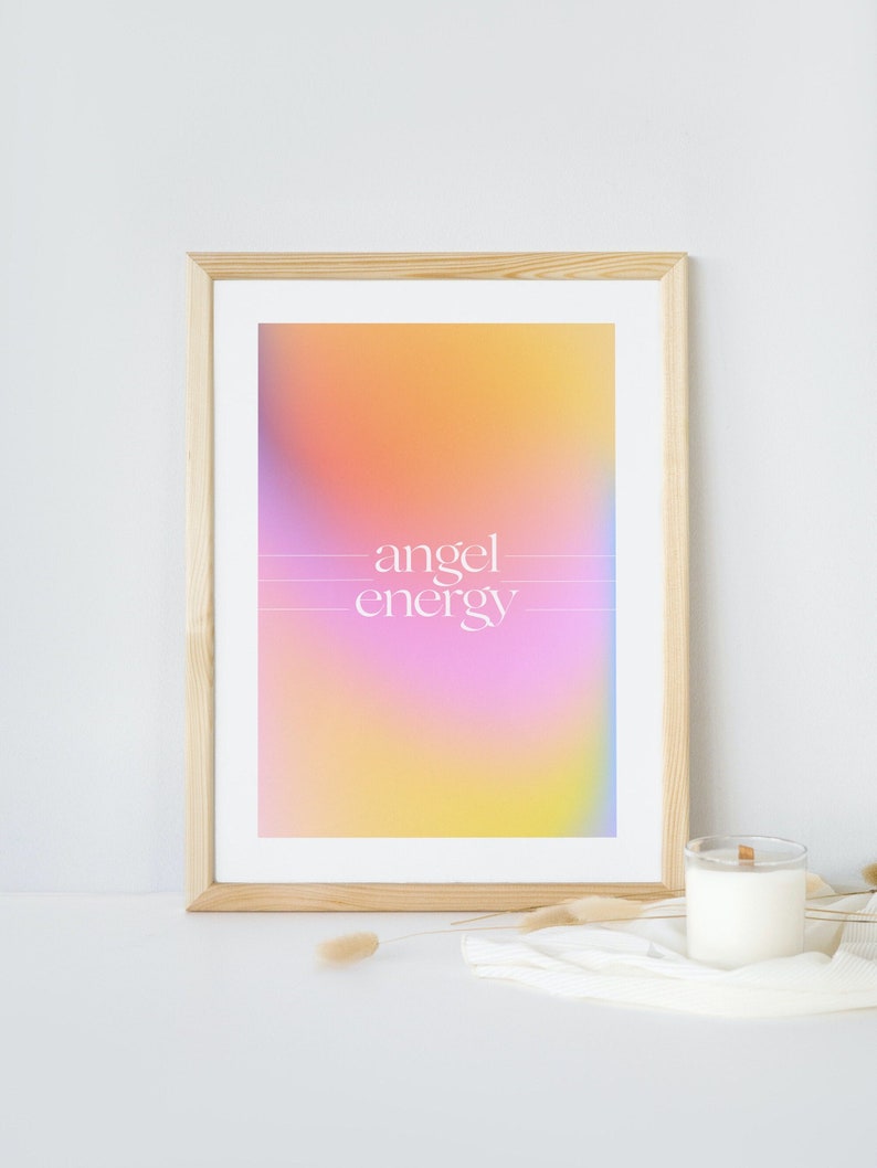 Angel Energy Print / Angel Energy Poster / Angel Energy Wall Art ...