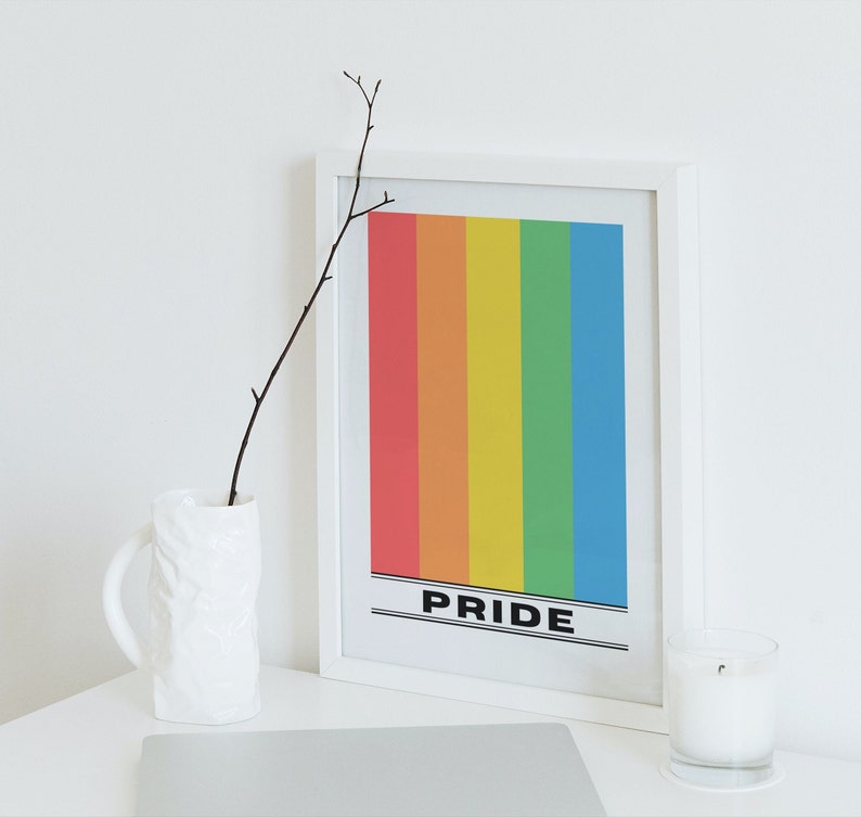 LGBTQ Pride Print / Pride Rainbow Flag Print / Gay Pride Prints / LGBTQ ...