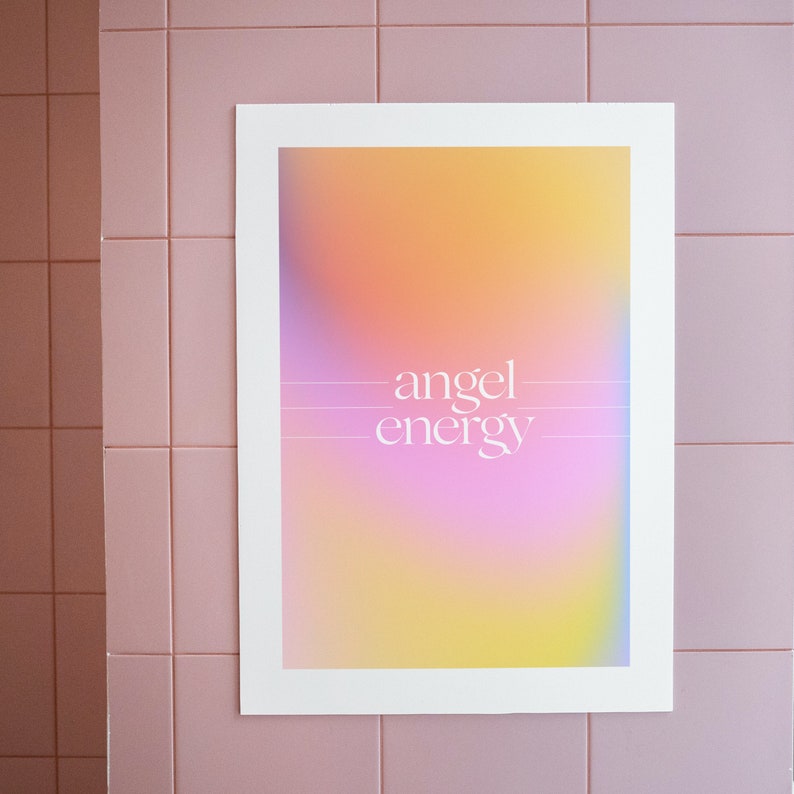 Angel Energy Print / Angel Energy Poster / Angel Energy Wall Art ...