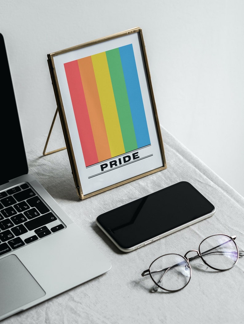LGBTQ+ Pride Print / Pride Rainbow Flag Print / Gay Pride Prints ...