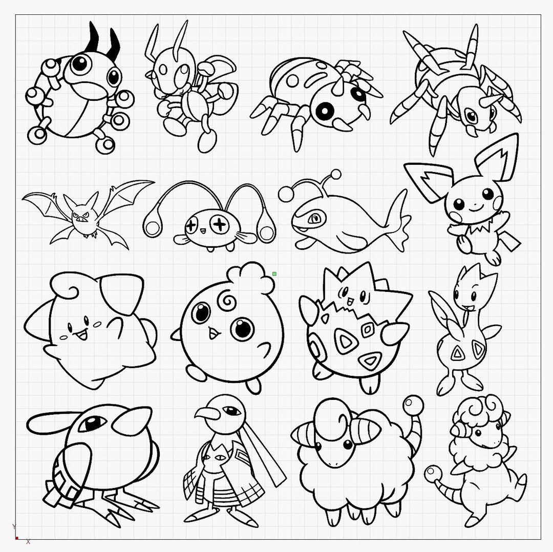 Pokemon Generation 2 Complete SVG Files LASER READY - Etsy