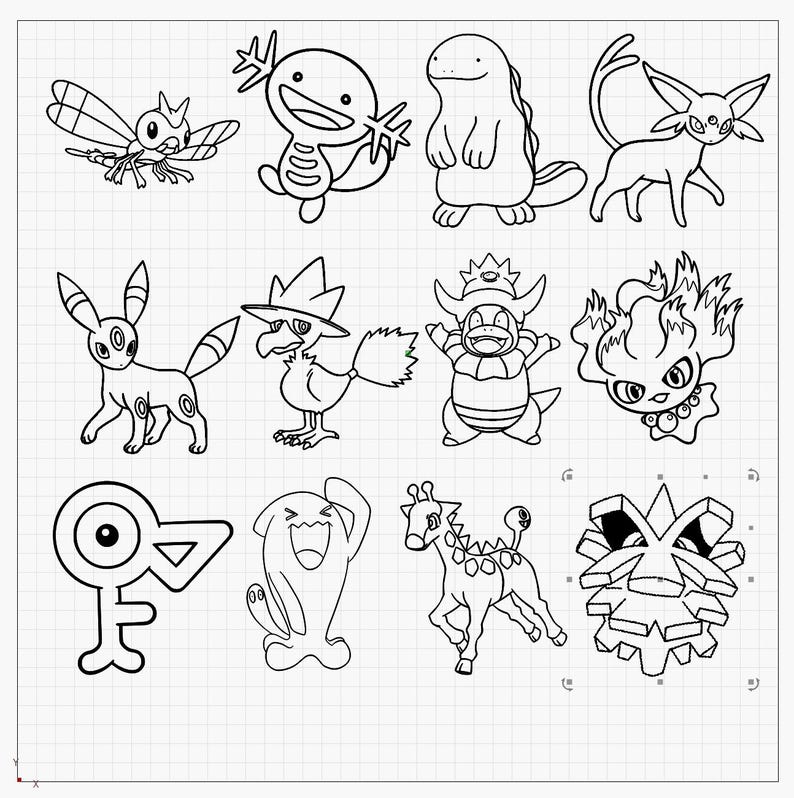 Pokemon Generation 2 Complete SVG Files LASER READY - Etsy