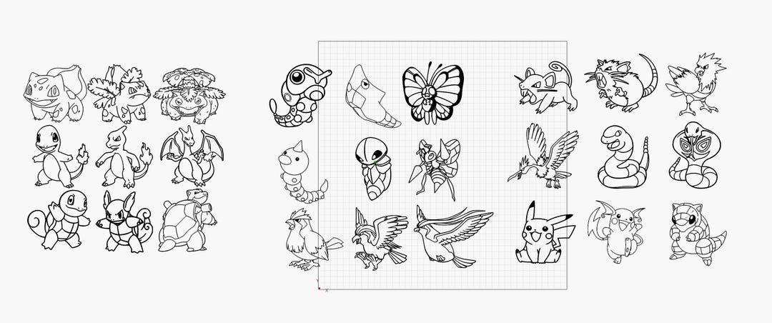 Pokemon Generation 1 Complete SVG Files LASER READY - Etsy