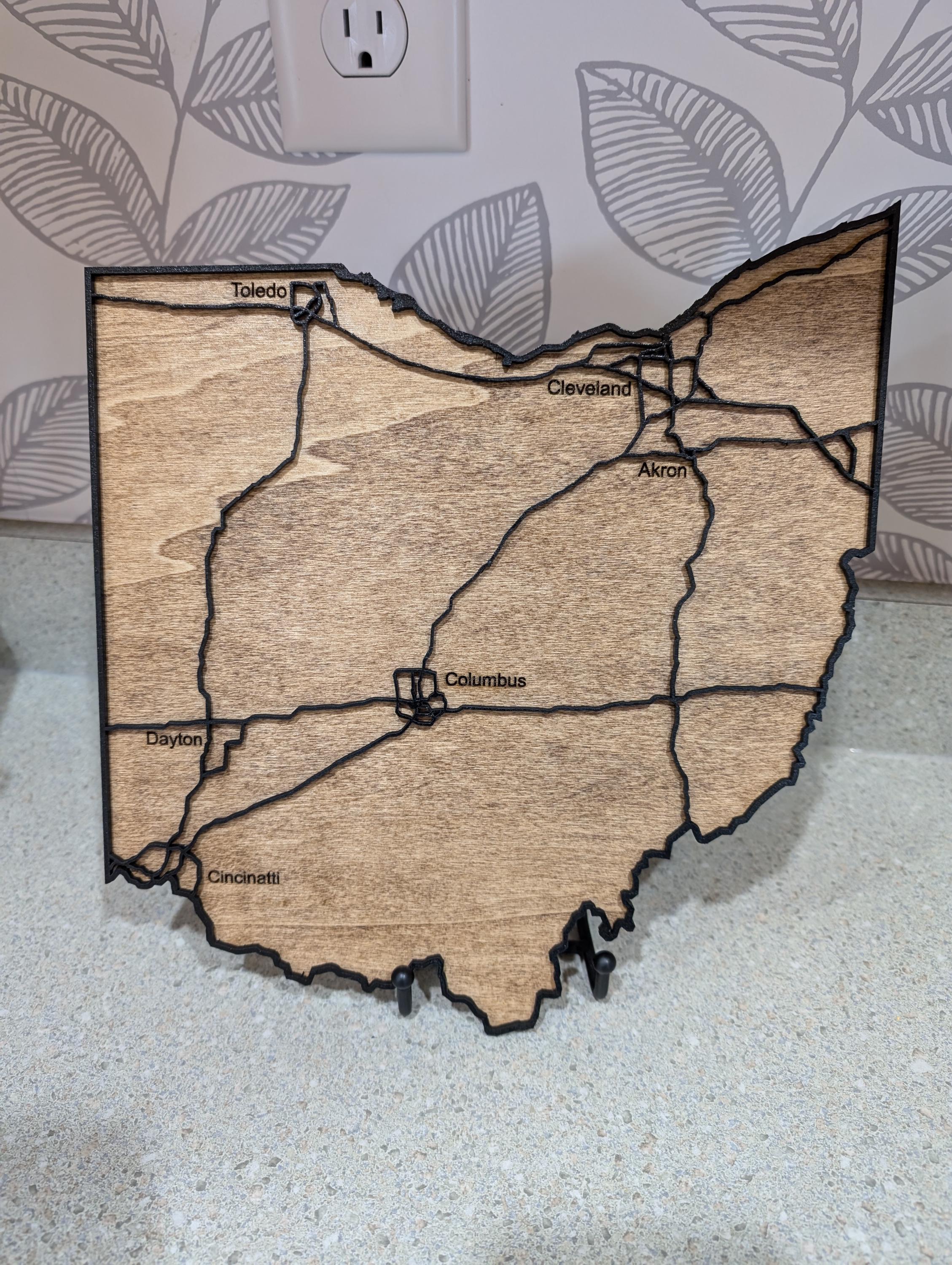 Ohio Map With Interstates SVG Files Only LASER READY - Etsy