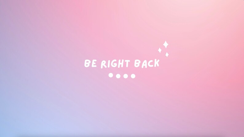 Animated Cute, Pink Stream Overlay Package (starting Soon, Be Right ...