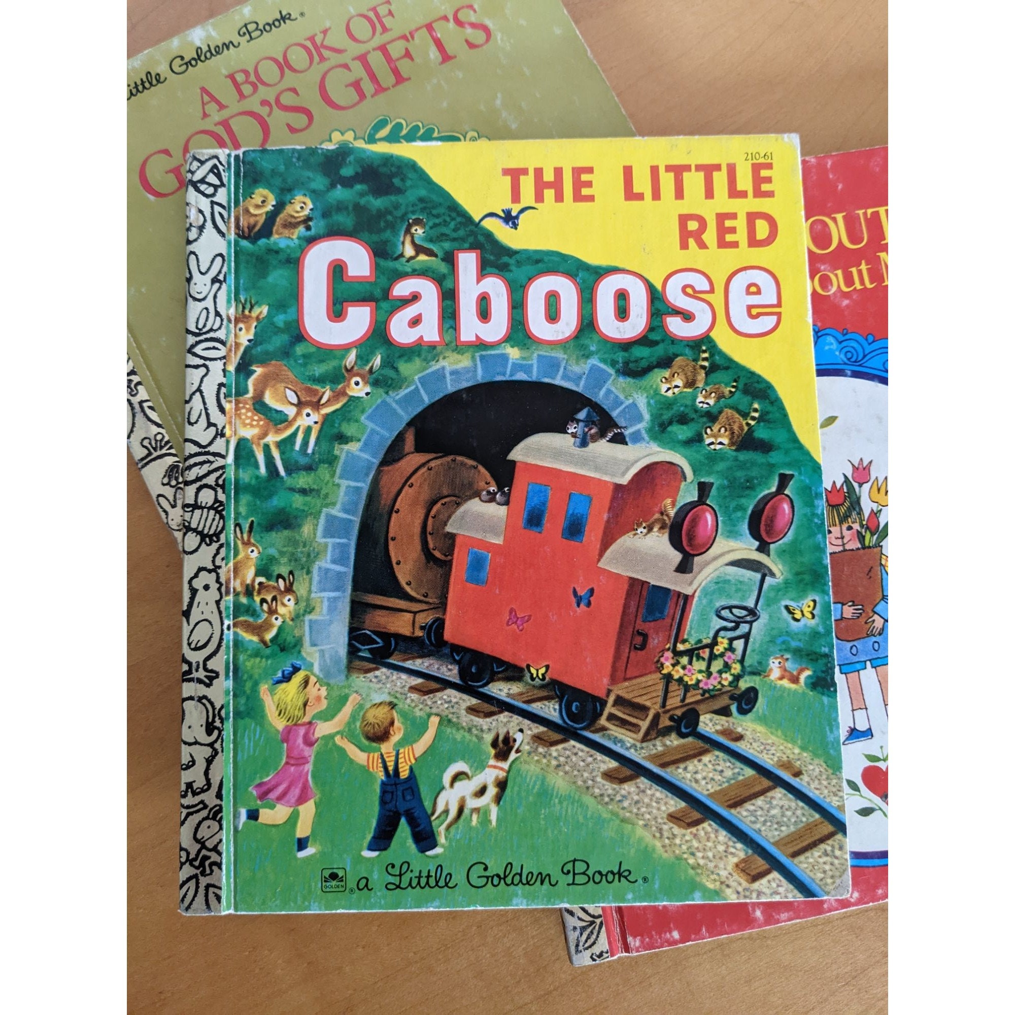 Vintage Little Golden Book Set 3 Books Little Red Caboose God Religious ...