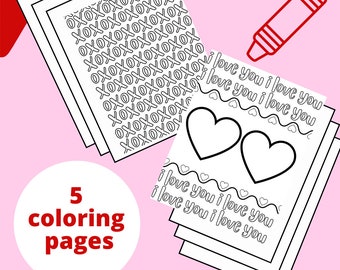 Valentine’s Day Coloring Book - Etsy