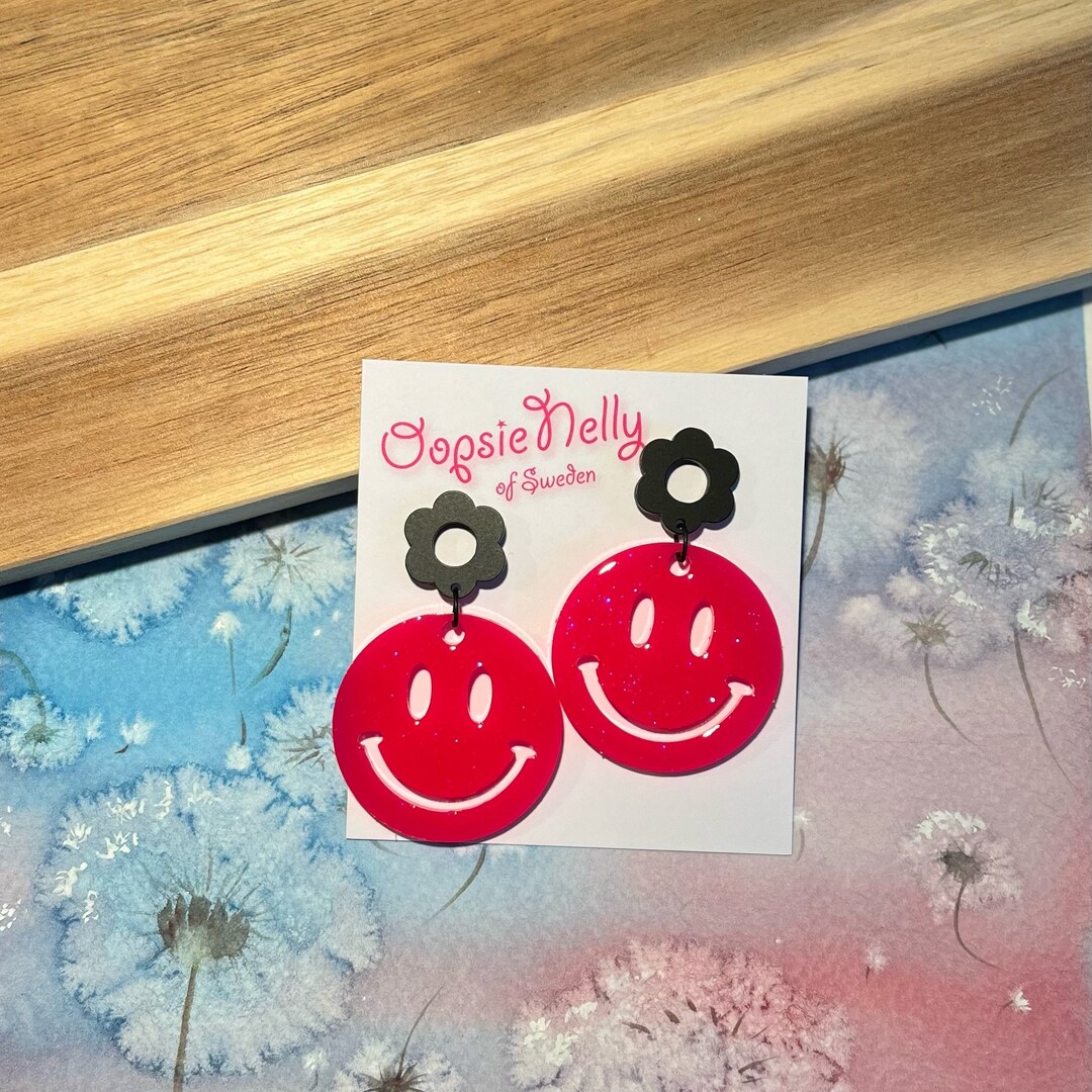 Smiley Earrings, Smile, Emoji, Happy, Face, Smiley Faces, Hippie ...