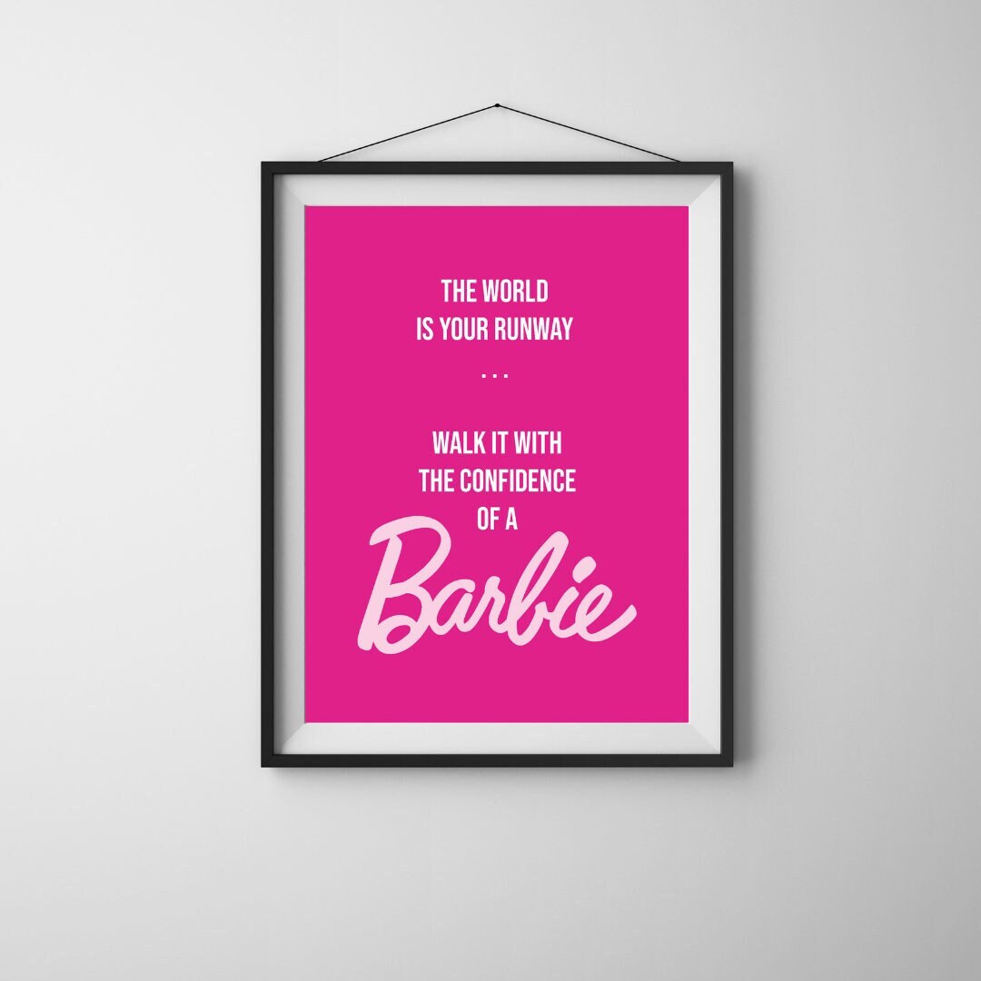 Barbie Confidence Digital Poster Barbie Poster Pink Poster Digital ...