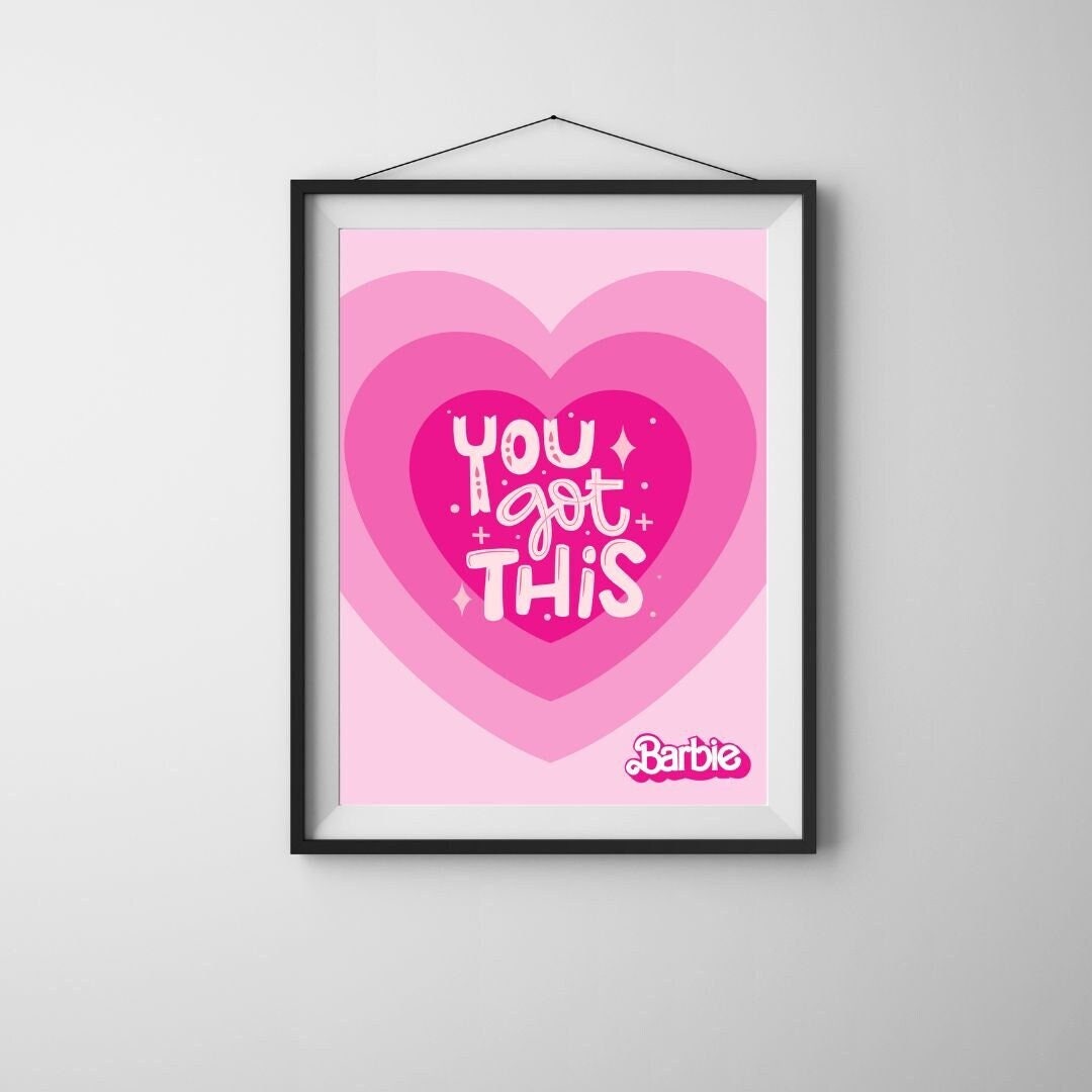 Barbie Art Digital Download, Barbie Digital Poster, Pink Barbie Poster ...