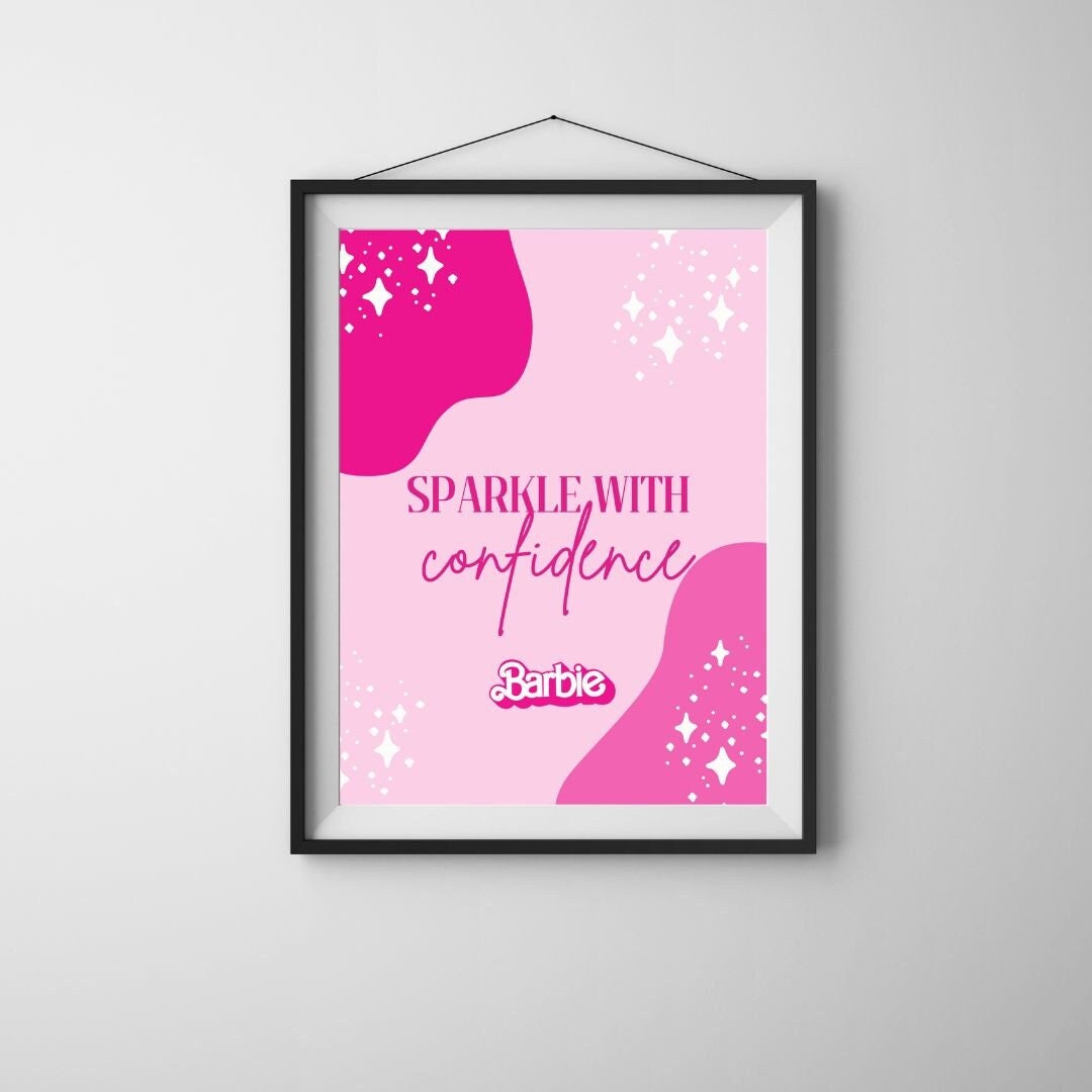 Barbie Instant Download, Barbie Poster, Pink Poster, Barbie Wall Art ...