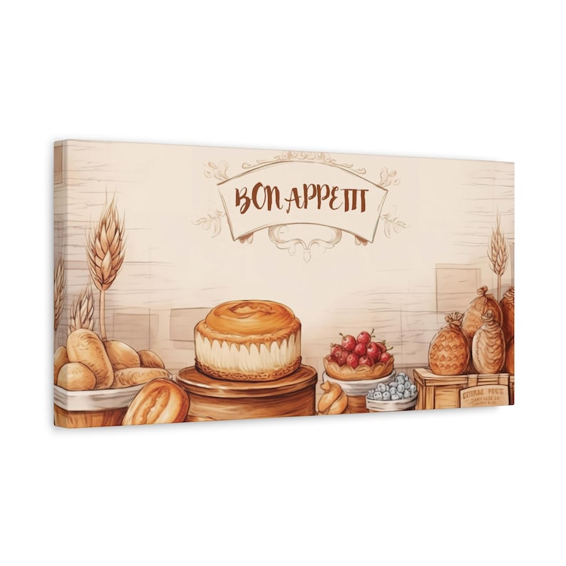 Bon Appétit Kitchen Art Print: Personalized Culinary Wall Decor - Etsy