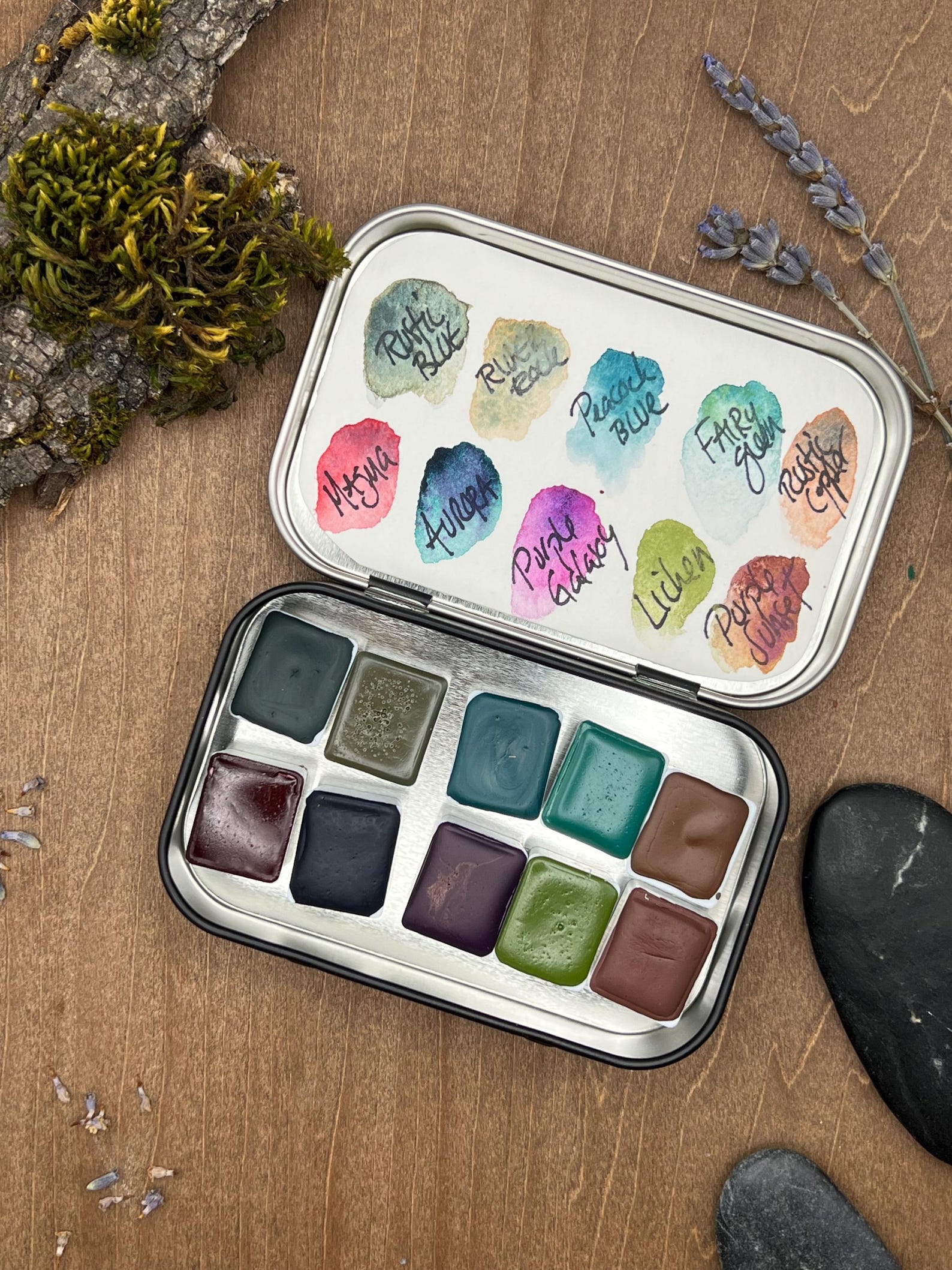 10 Multi-pigment Colors - SET OF 10 - Granulating, Handmade Watercolor ...